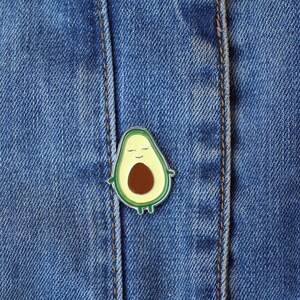 Avocado Enamel Pin, Cute Lapel Pin - Etsy