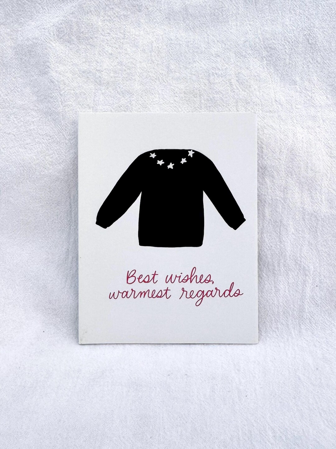 Well Wishes Card "best Wishes, Warmest Regards" Handlettered Greeting ...
