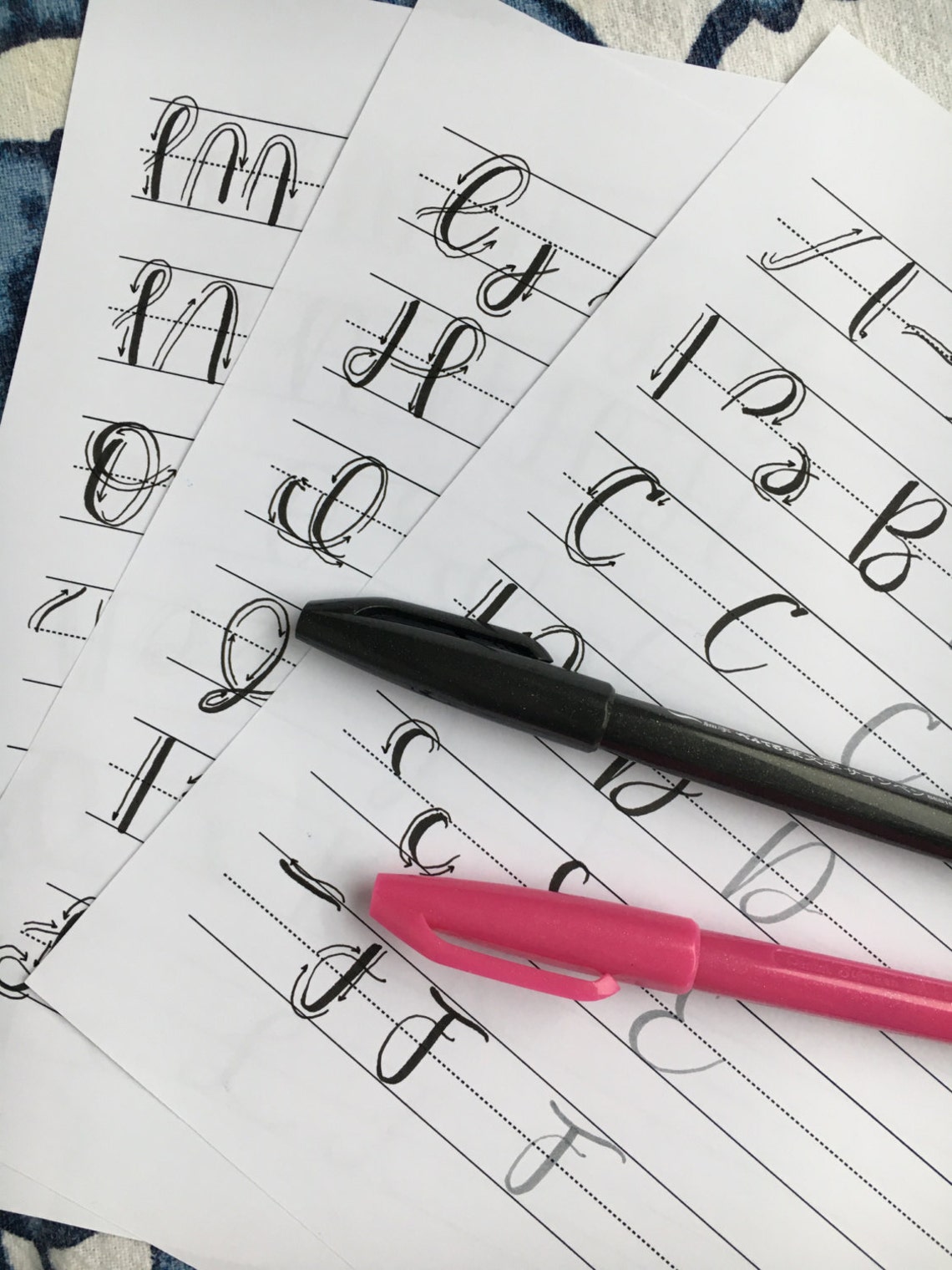 RIGHTY BUNDLE Modern Calligraphy Practice Sheets - Etsy