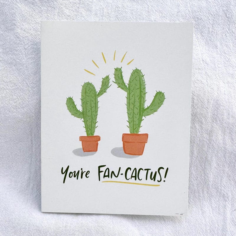 Cactus Pun Card - Etsy