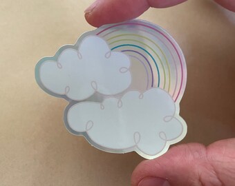 Kiss-cut Stickers, Rainbow Gift, Rainbow Sticker, Laptop Sticker, Water ...