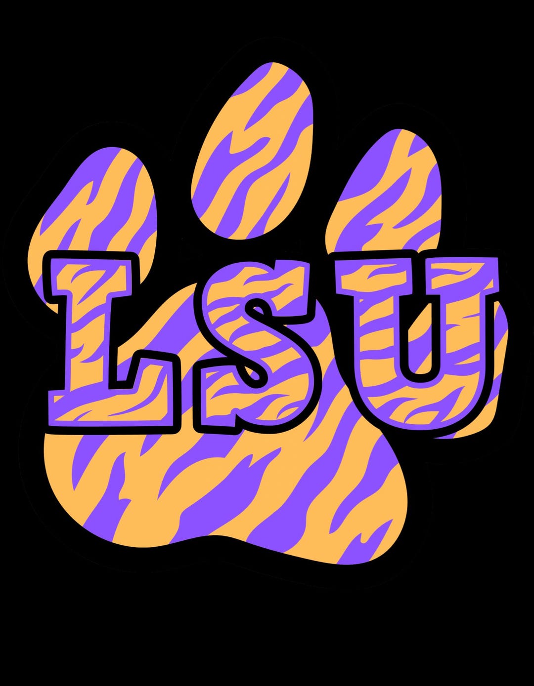 LSU Tiger Paw PNG Image - Etsy