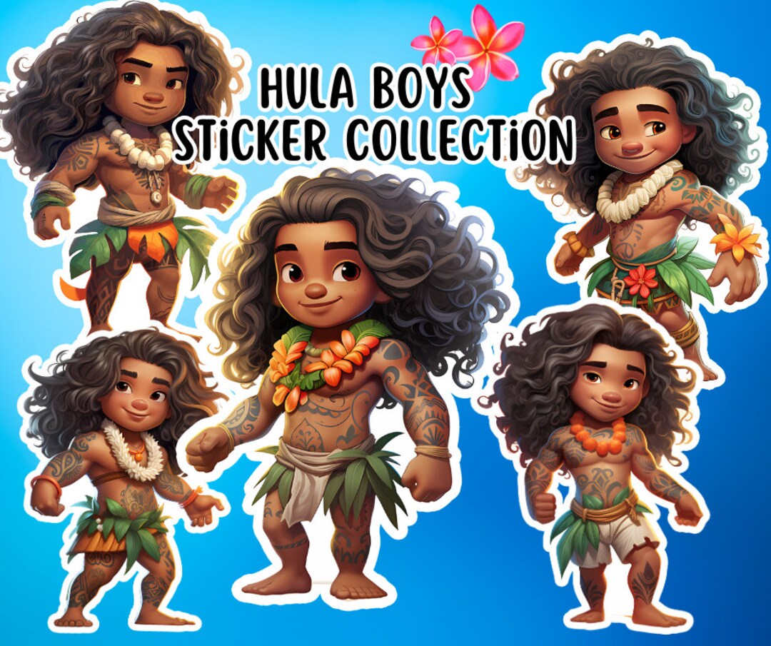 Hula Boy Sticker Collection 1 - Etsy