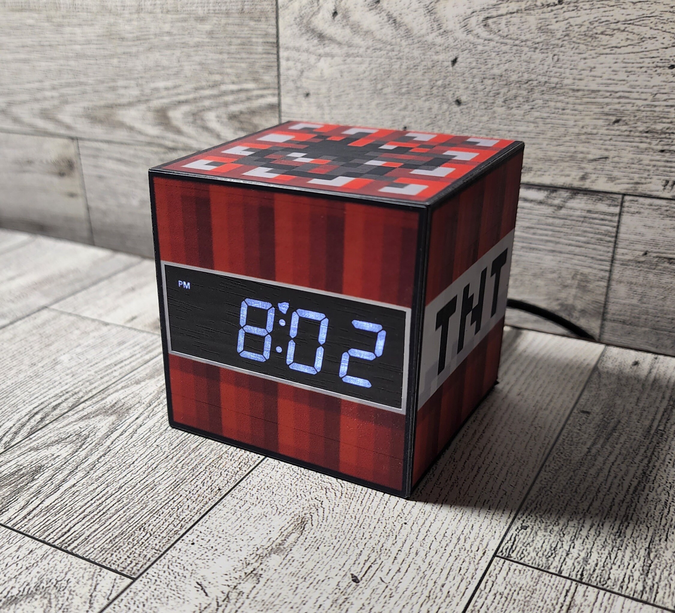 Minecraft TNT Alarm Clock - Etsy