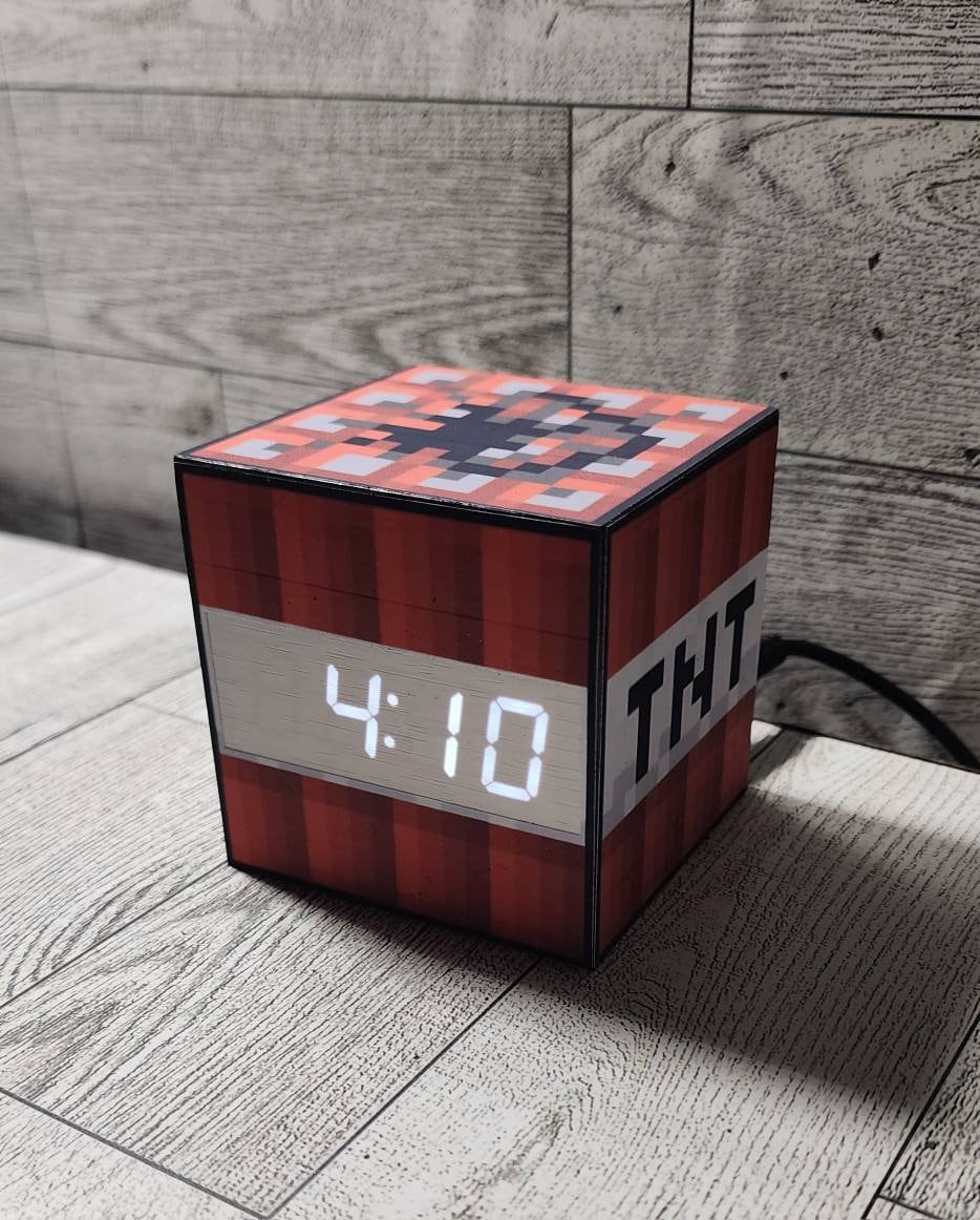 Minecraft TNT Alarm Clock - Etsy