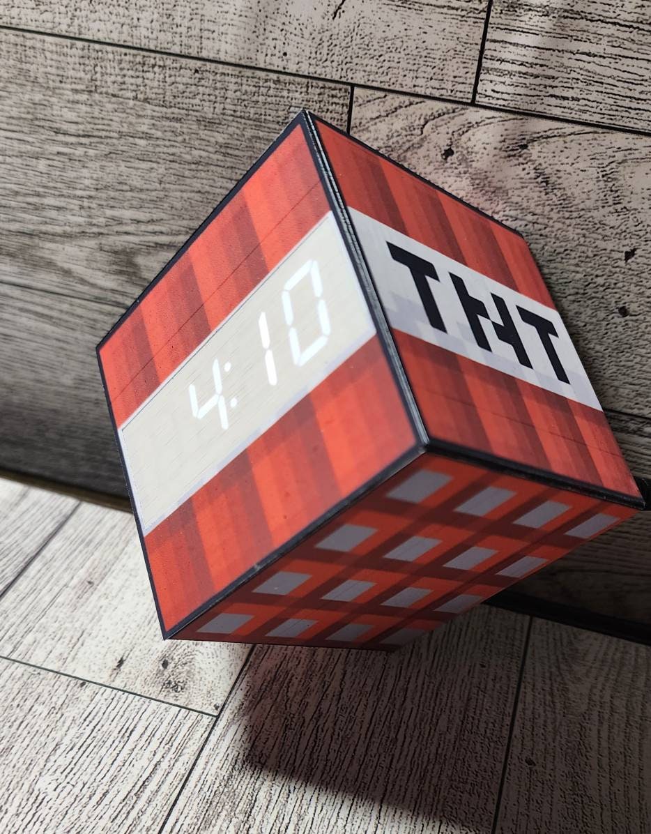 Minecraft TNT Alarm Clock - Etsy