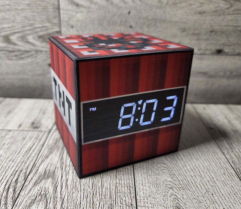Minecraft TNT Alarm Clock - Etsy