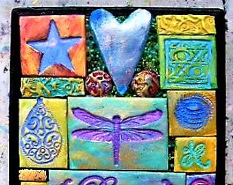 Polymer clay wall art | Etsy