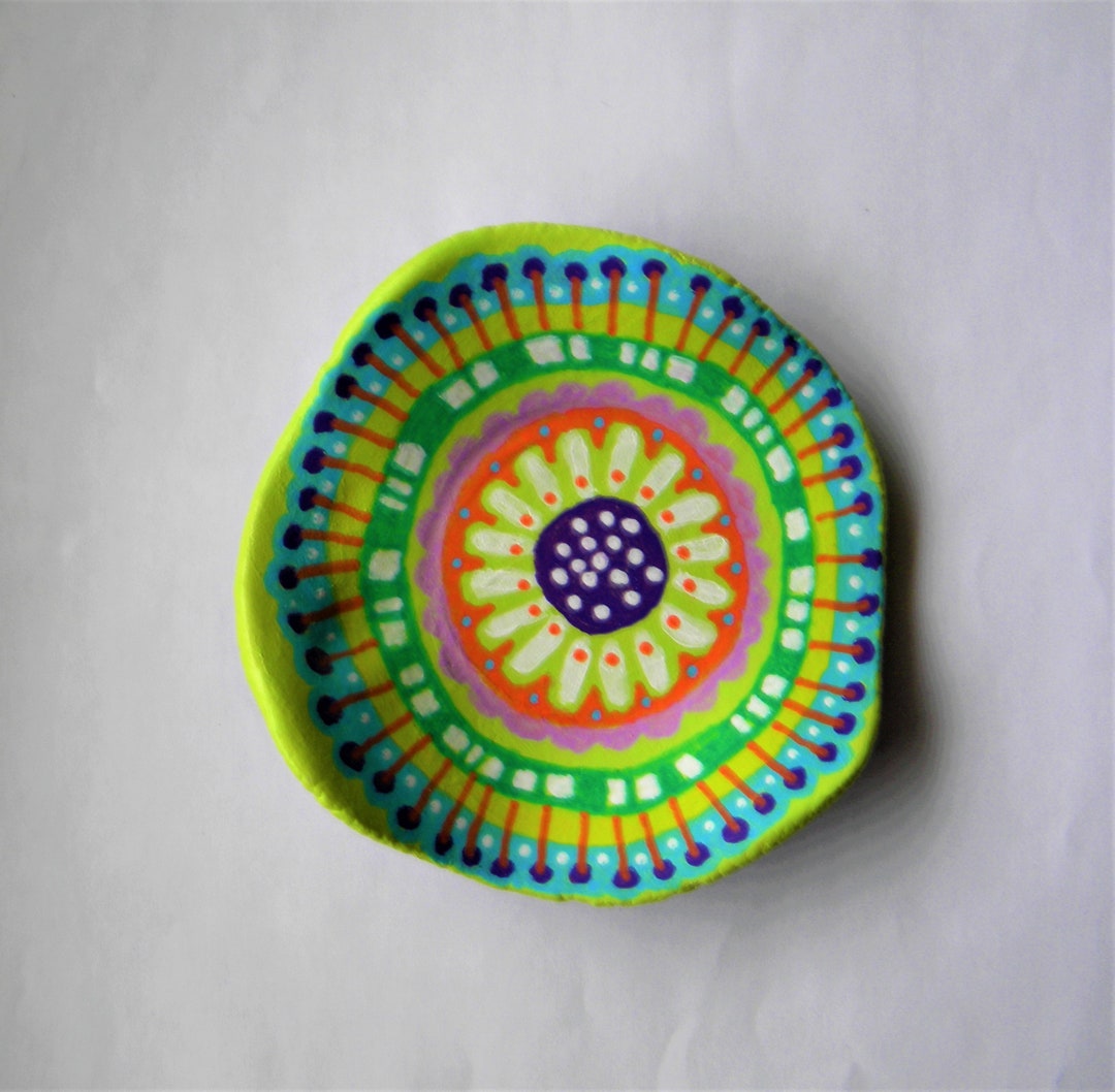 Small Hand-painted Air-dry Clay Bowl - Etsy
