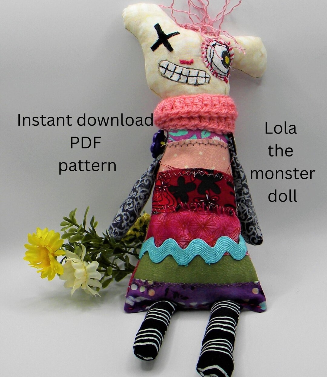 Lola Monster Doll Sewing Pattern (PDF Download) - Etsy