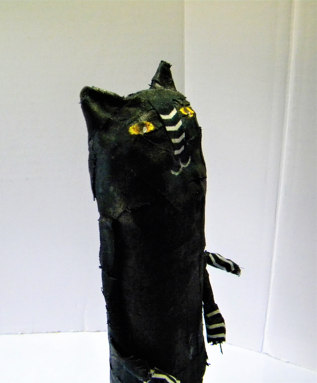 Black Cat Primitive Folk Art Sculpture - Etsy
