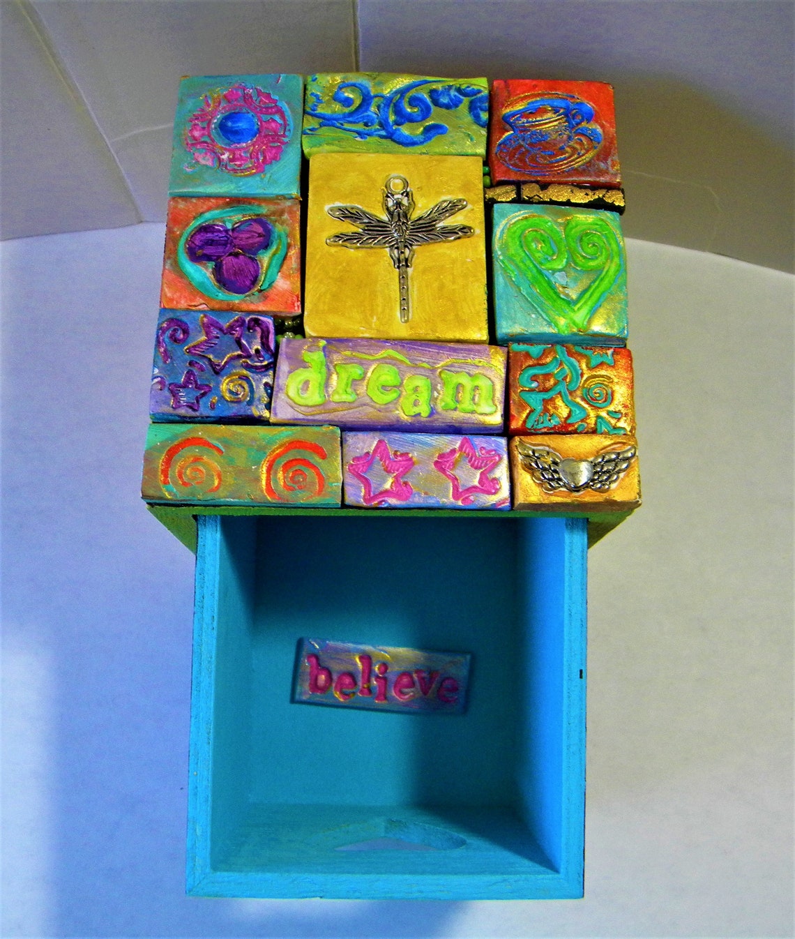 Boho Whimsical Box With Dragonfly | Etsy