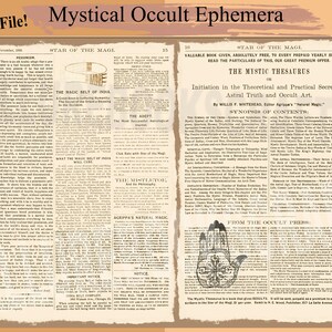 Mystical Vintage Journal Pages | Digital Celestial Grimoire Paper ...