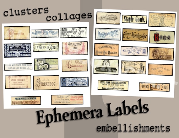 1800s Digital Ephemera Labels Vintage Letterhead Vintage - Etsy