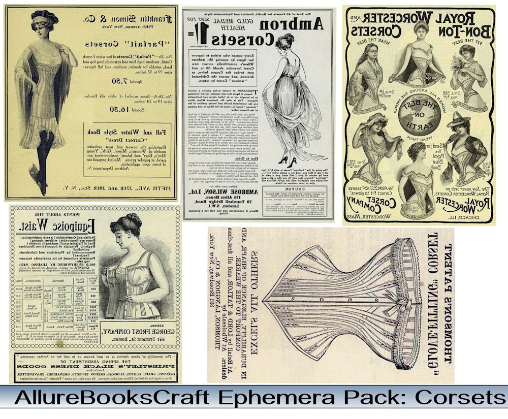Corset Ephemera Advertisements 1800-1900 14 Vintage Corset - Etsy