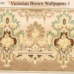 5 Victorian Brown Wallpaper 1, Junk Journal Paper Backgrounds, Vintage ...