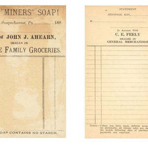 Blank Vintage Receipt, Ledger, Vintage Font, Junk Journal Embellishment ...