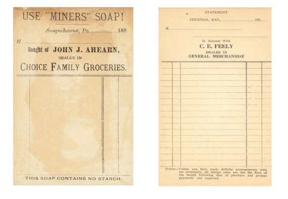 Bookbinding Papercraft Vintage Receipts etna.com.pe