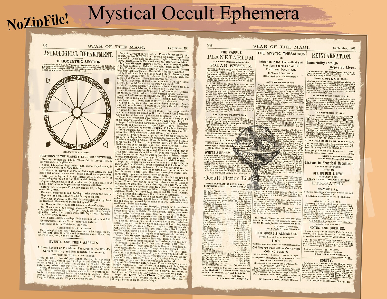 Vintage Witchcraft Journal Pages: Mystical Occult Ephemera (digital ...