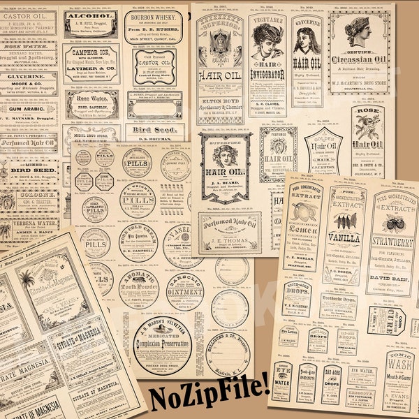Antique Style Labels - Etsy