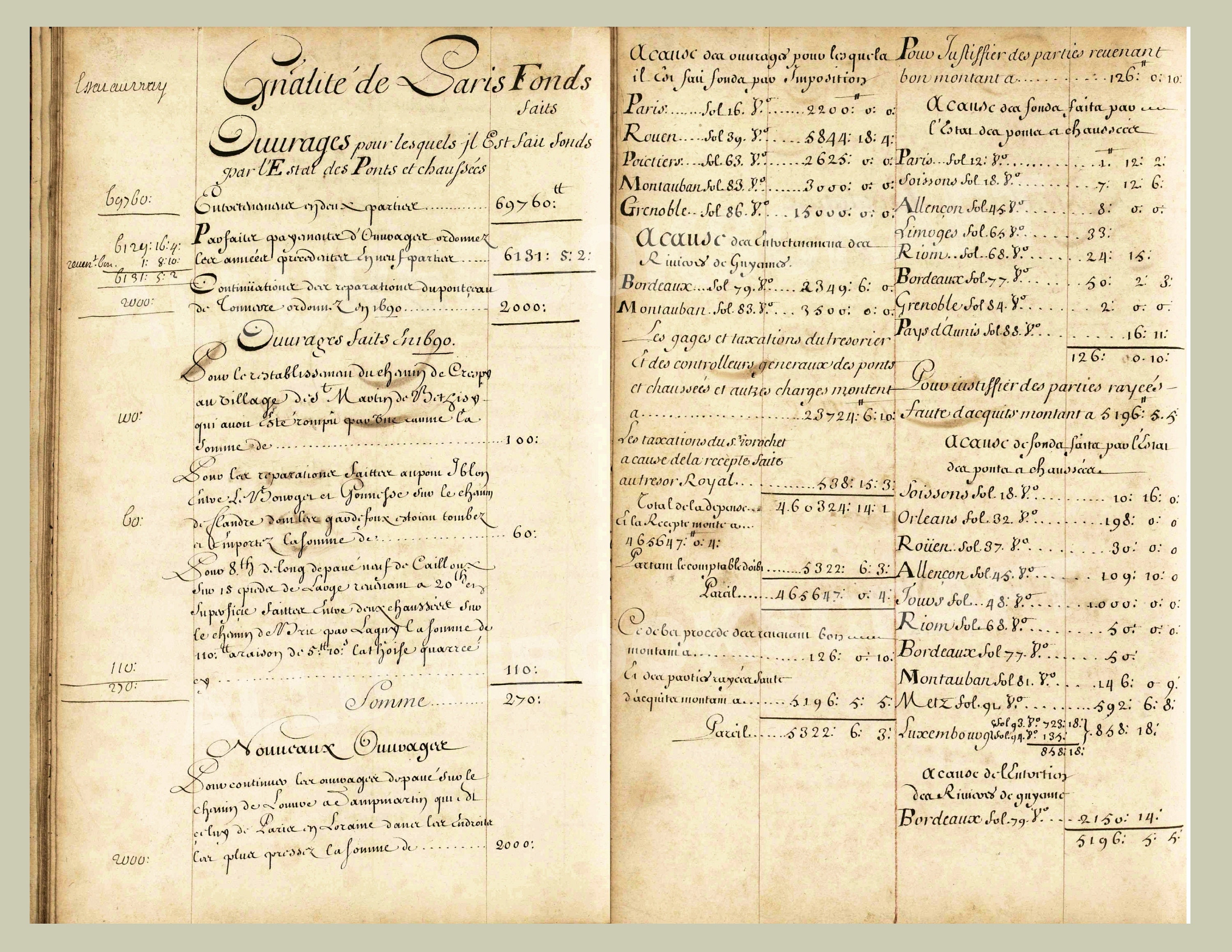 1600s Vintage French Ledger Pages 5 Junk Journal Pages | Etsy