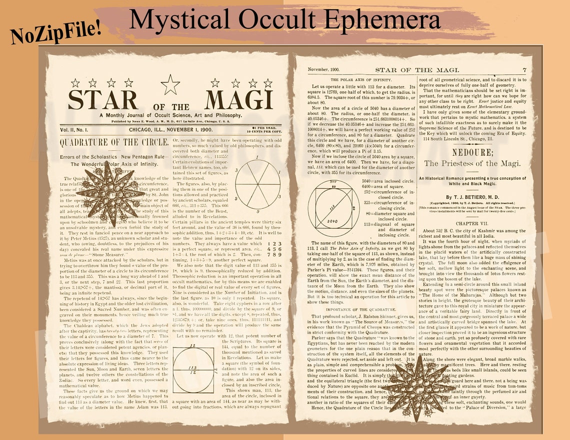 Vintage Witchcraft Journal Pages: Mystical Occult Ephemera (digital ...