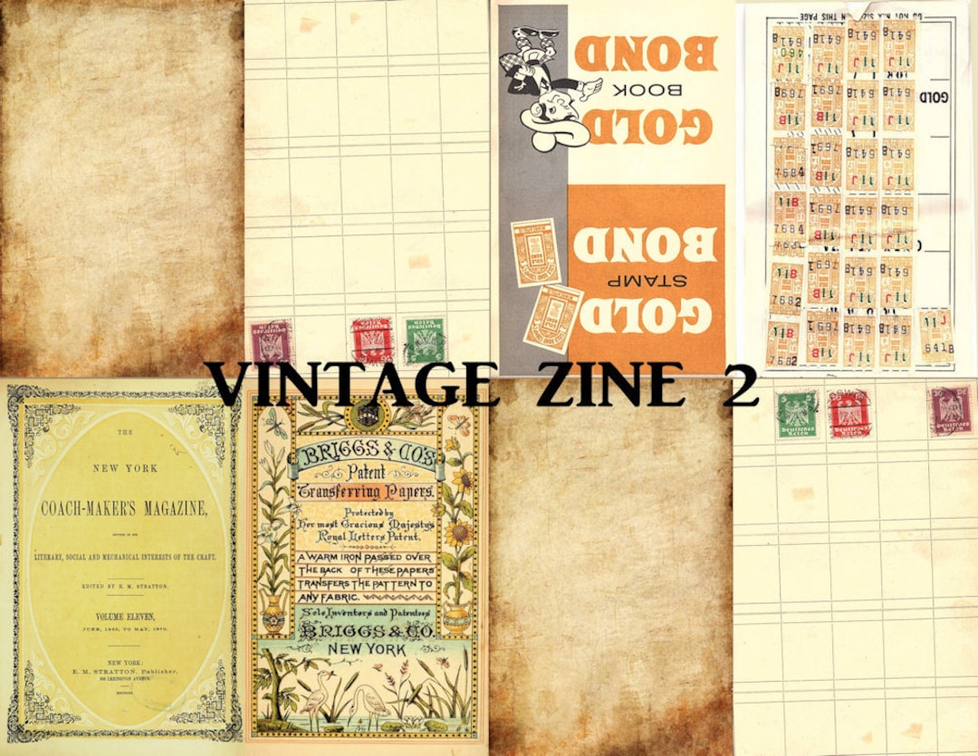 Vintage Zine 2, Folded Booklet, Junk Journal, Digital Zine, Mini Zine ...