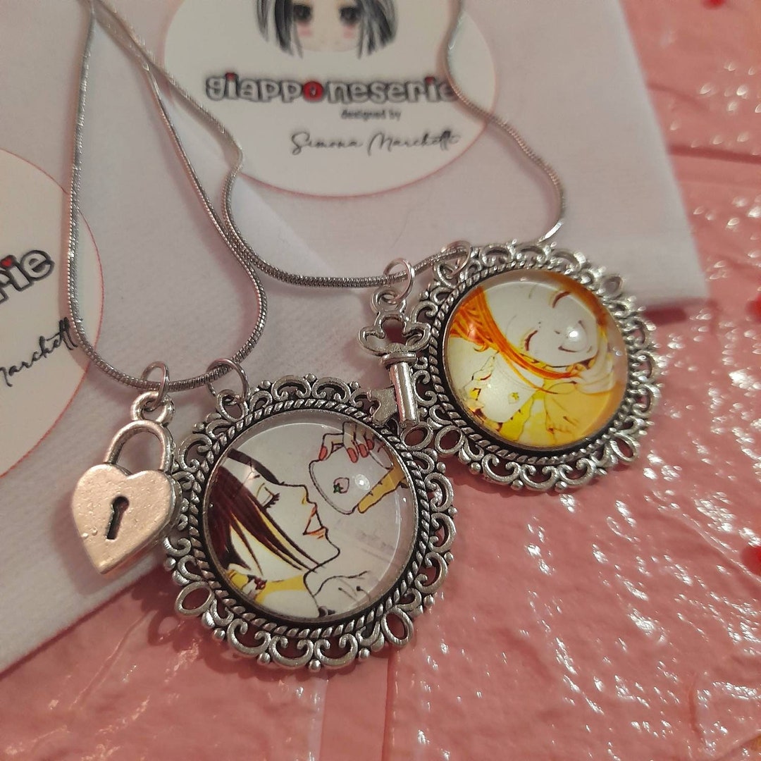 Set Of 2 Nana Osaki And Hachi Necklaces Anime Nana Strawberry Etsy