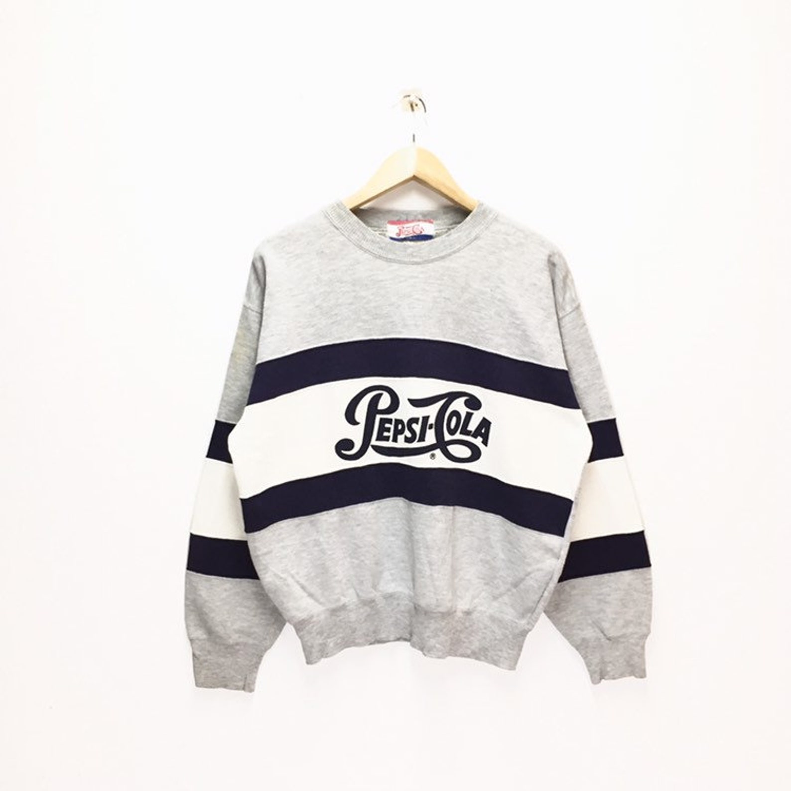 Rare Vintage Pepsi Sweatshirt / Pepsi Sweater / Grey Blue Colour ...