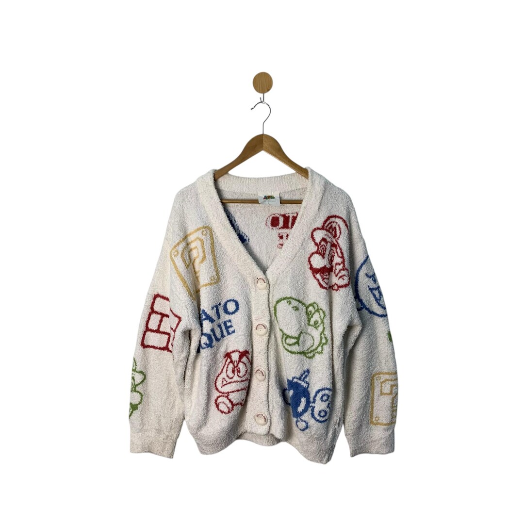 Rare Vintage Gelato Pique X Super Mario Fleece Sweatshirt Sweater ...