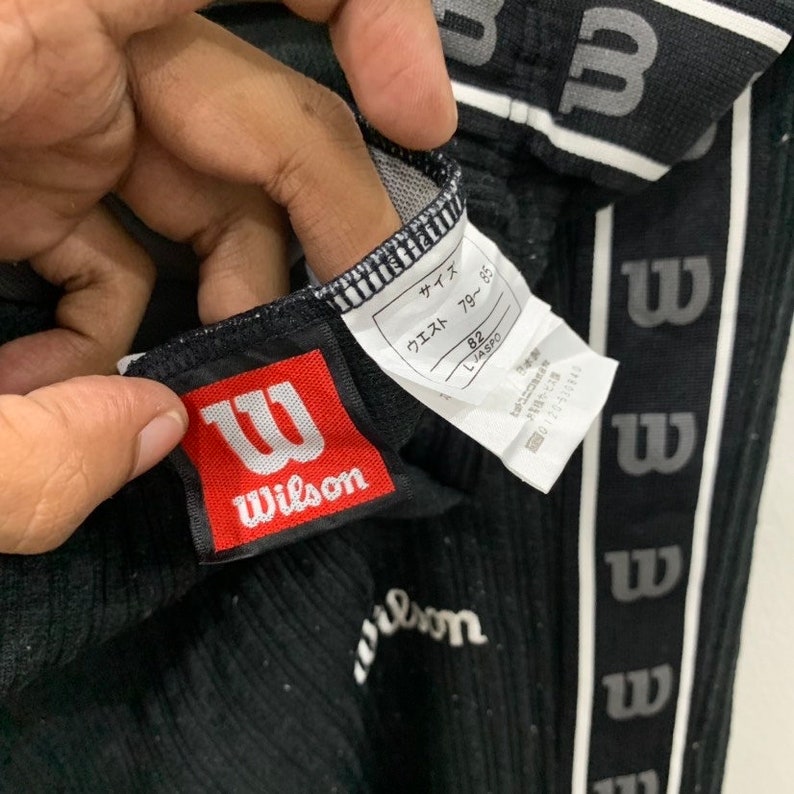 Rare Vintage Wilson Sweatpants 90s Side Tape Logo Sportswear Branded ...