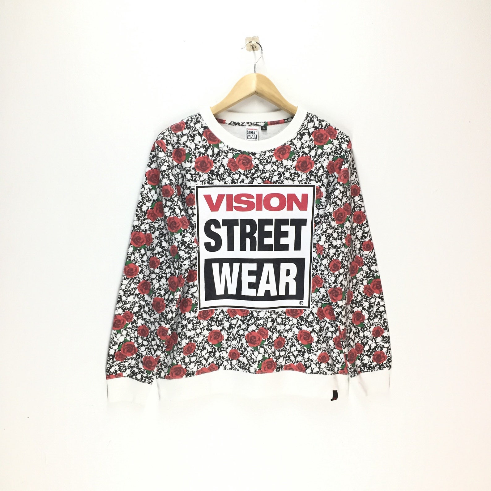 Rare Vintage Vision Street Wear Sweatshirt / Jumper / Fullprint Design ...