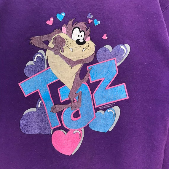 Rare Cartoon Vintage Tasmanian Devil Sweatshirt / 90s… - Gem
