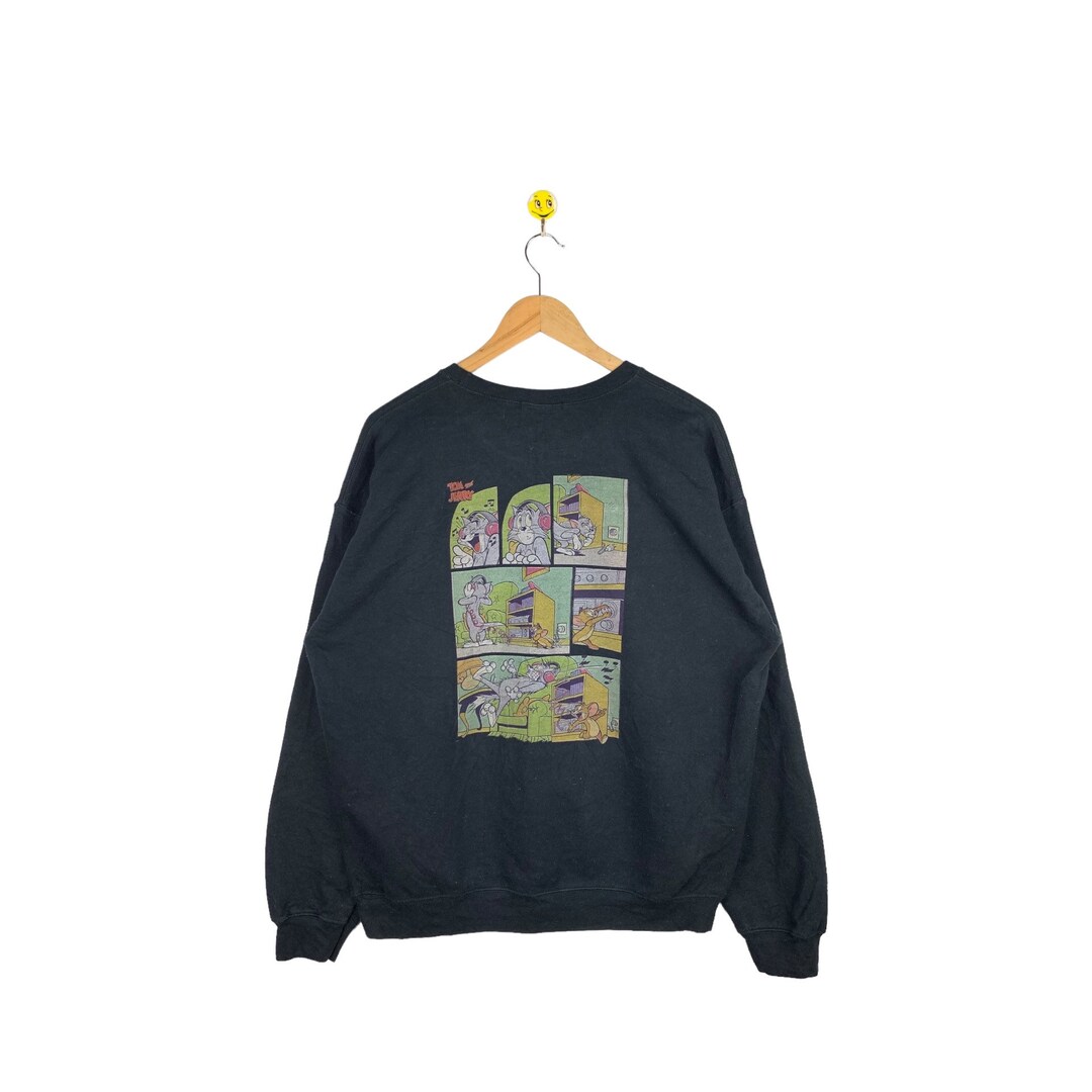 Rare Vintage Tom And Jerry Sweatshirt 90s Cartoon Famous Rare Cartoon Cat And Mouse Jumper