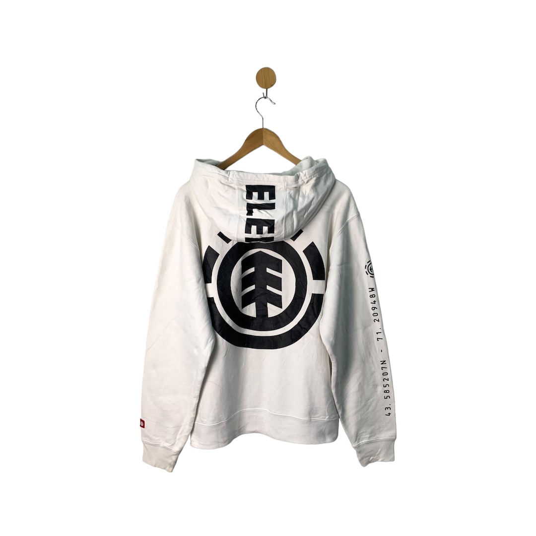 Rare Vintage Element Sweatshirt / White Hoodie / Big Logo / Jumper ...
