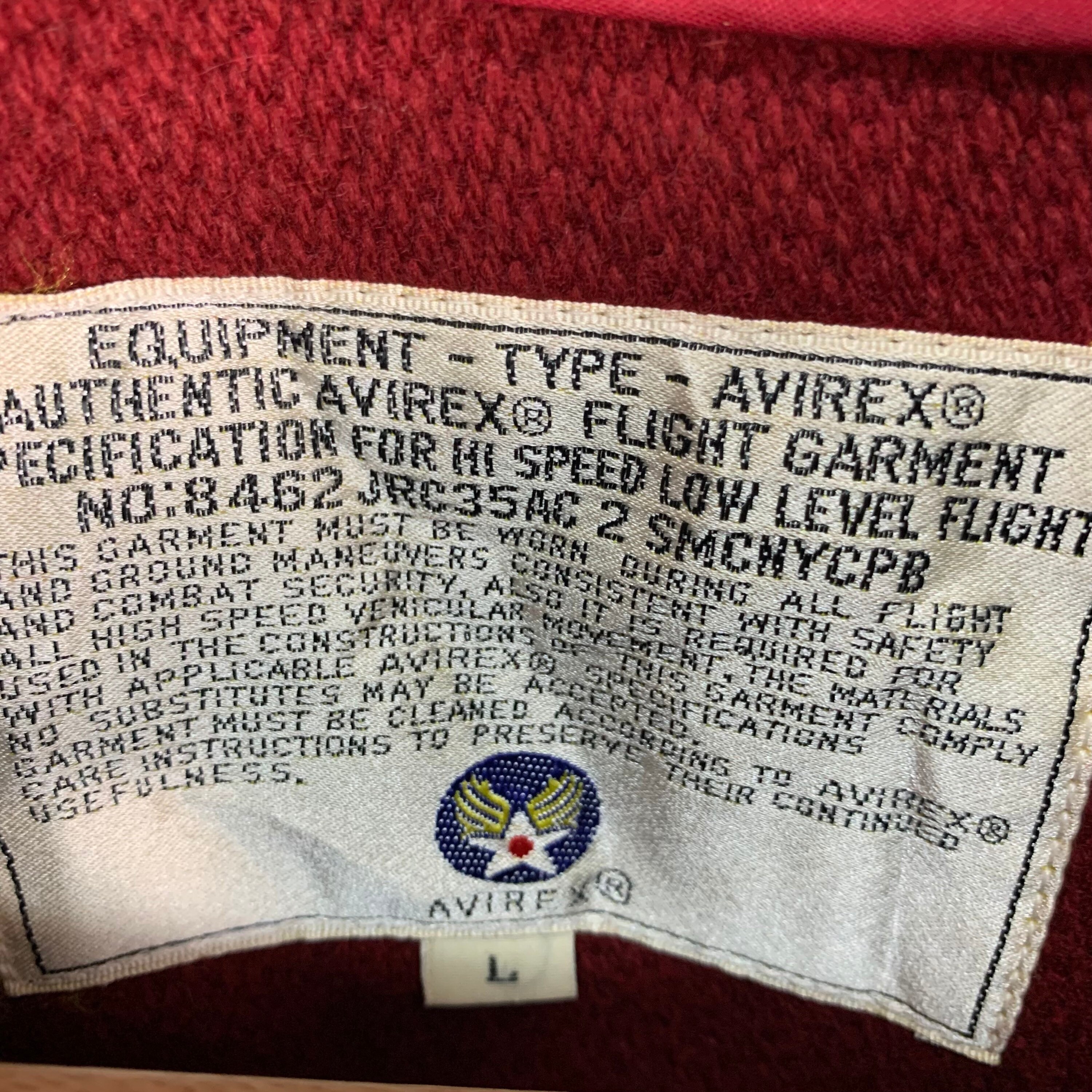 Rare Vintage Avirex Jacket Red Colour / Forest Service Avirex Jacket ...