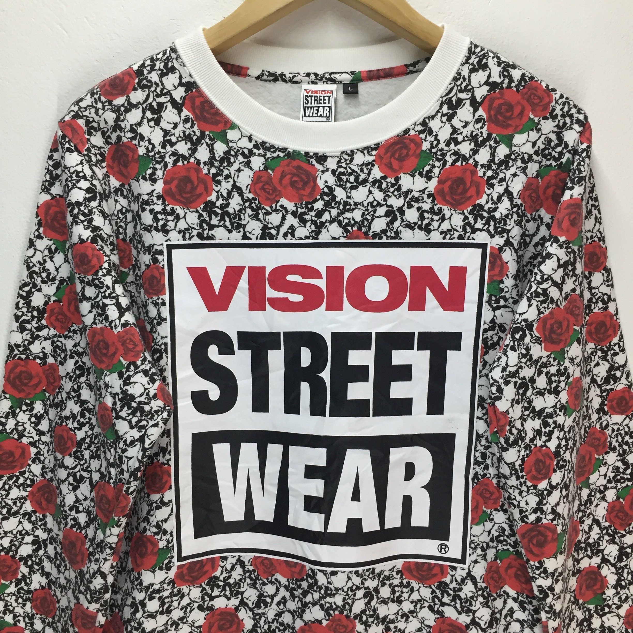 Rare Vintage Vision Street Wear Sweatshirt / Jumper / Fullprint Design ...