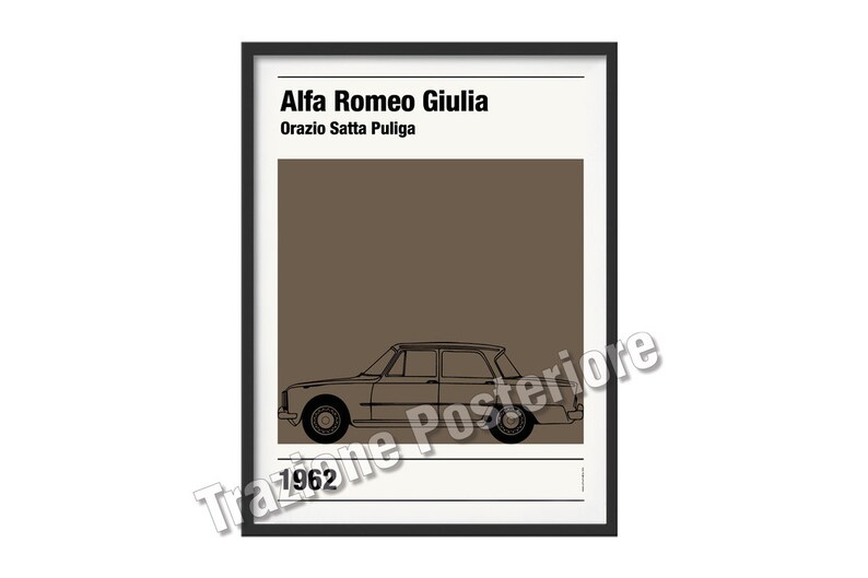 Graphic Poster Alfa Romeo Giulia Theme - Etsy