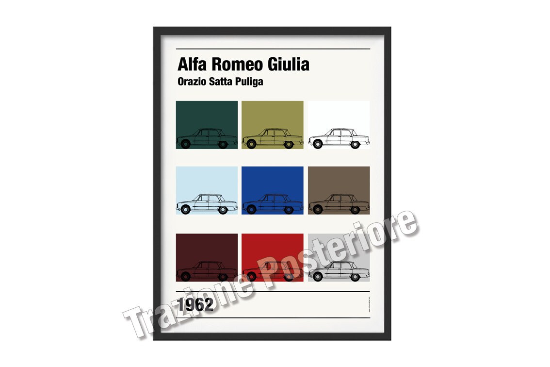 Graphic Poster Alfa Romeo Giulia Theme - Etsy