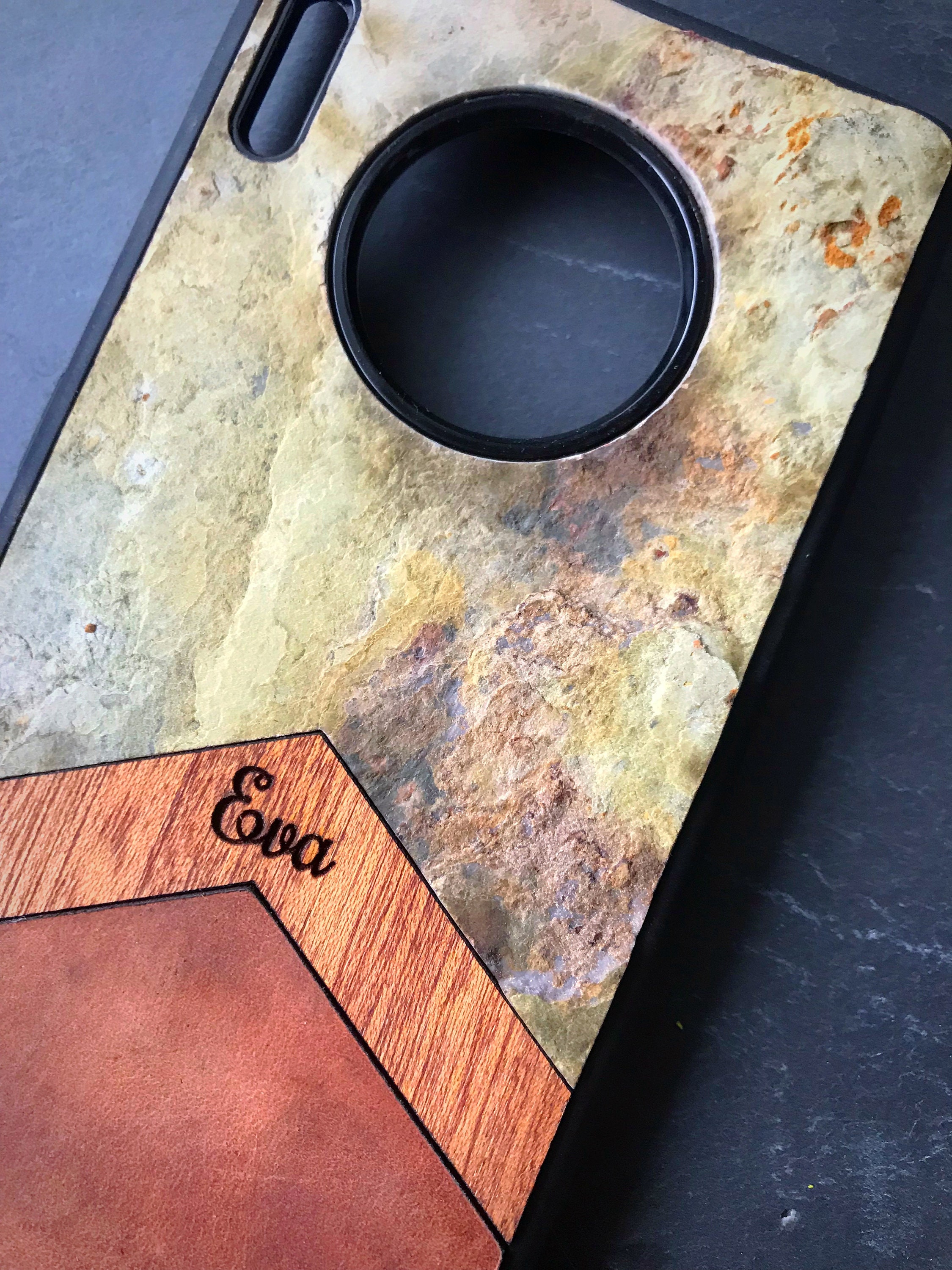 Samsung S21 Ultra Wooden Leather Stone Case S10 S10 Plus - Etsy