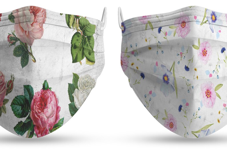 SHABBY CHIC Fabric Face Mask Shabby-chic Mouth Mask Travel - Etsy