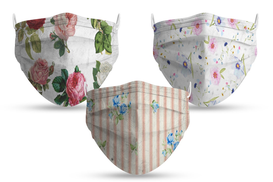 SHABBY CHIC Fabric Face Mask, Shabby-chic Mouth Mask, Travel Mask ...