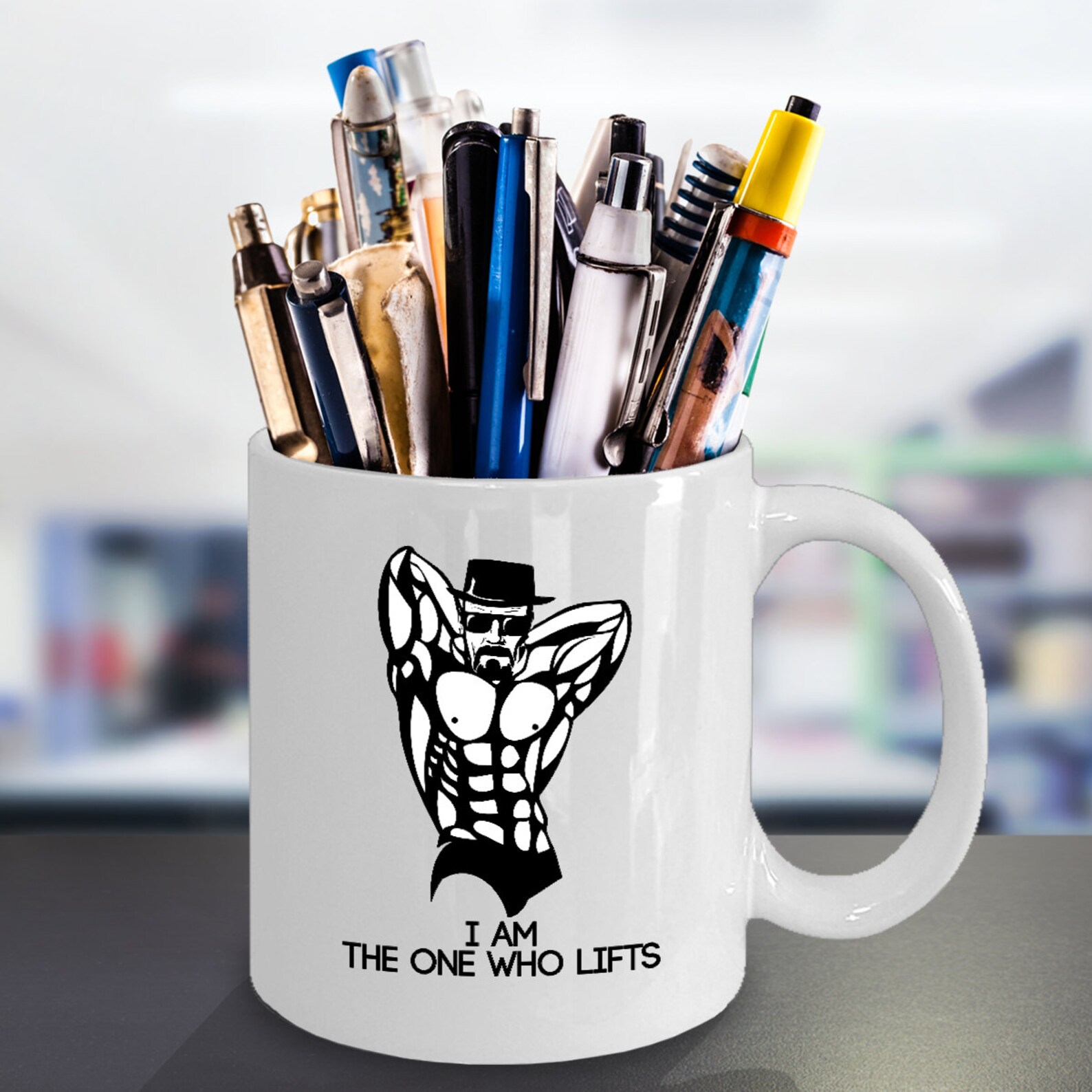 Bodybuilder Coffee Mug: "i Am the One Who Lifts"; Handmade Cup 11 Oz ...