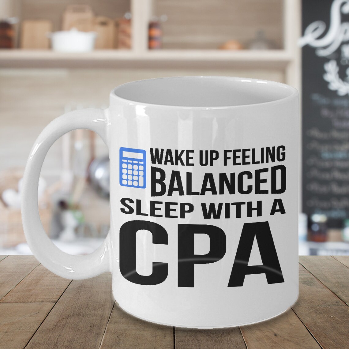 CPA Mug: "wake up Feeling Balanced Sleep With A Cpa"; Handmade Cup 11 ...