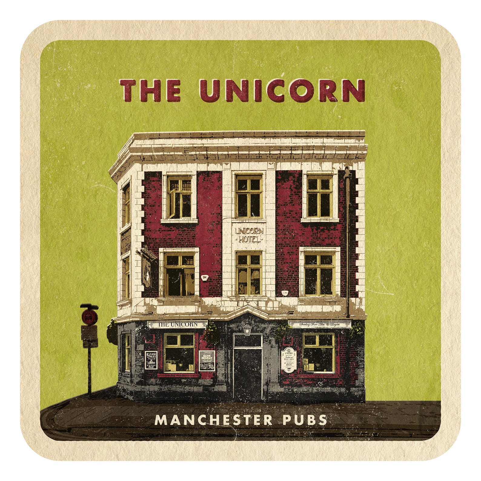 Manchester Pubs Poster: Retro Beer Mat Art Print - Etsy