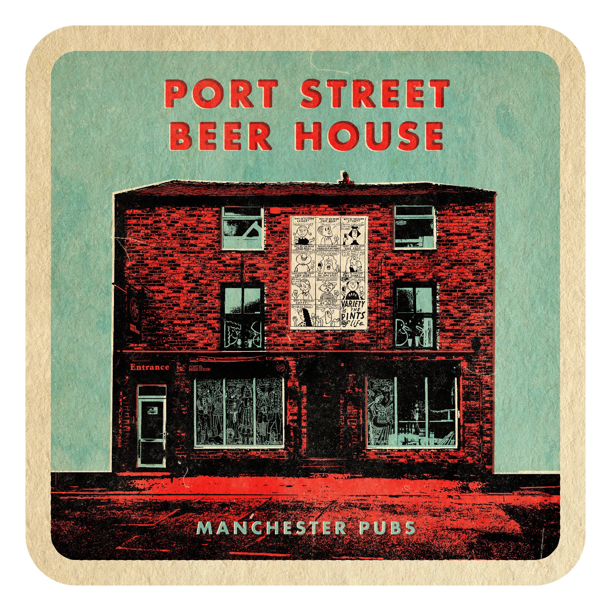Port Street Beer House Print, Manchester Pub, Retro-style Wall Art - Etsy
