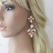 Rose Gold Statement Earrings Crystal Wedding Earrings Bridal - Etsy