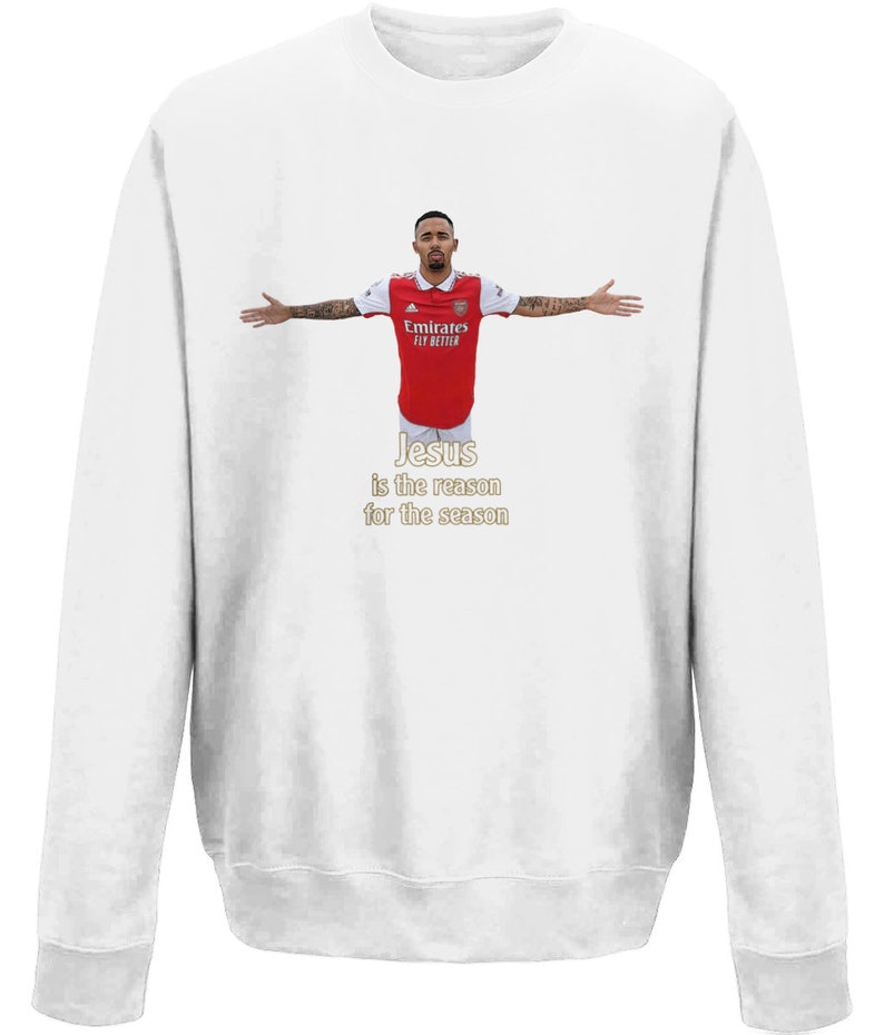 Gabriel Jesus Arsenal Inspired Christmas Jumper With the Funny Caption ...