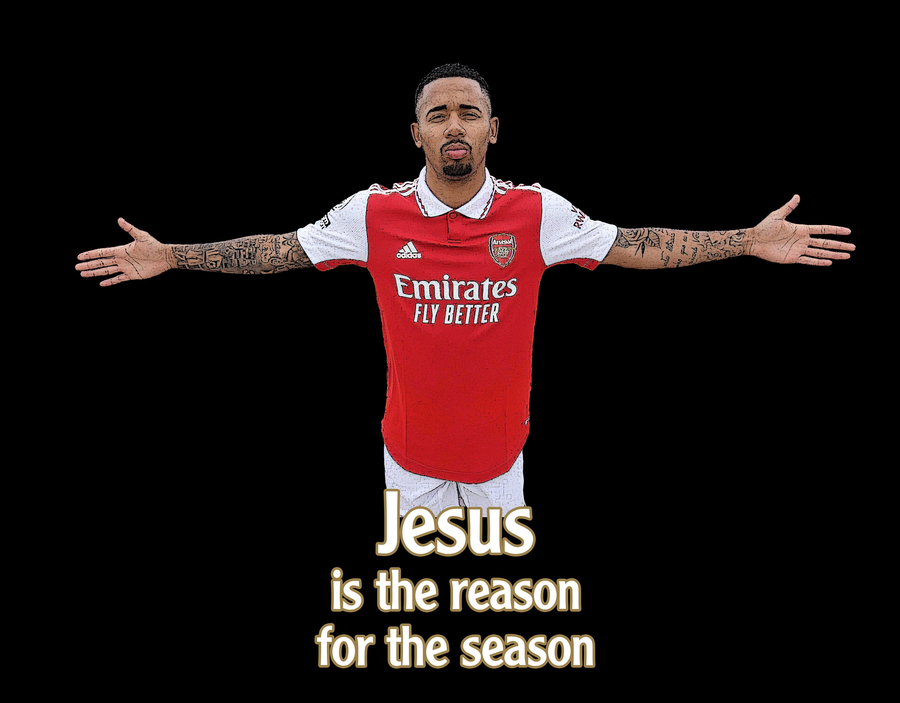 Gabriel Jesus Arsenal Inspired Christmas Jumper With the Funny Caption ...