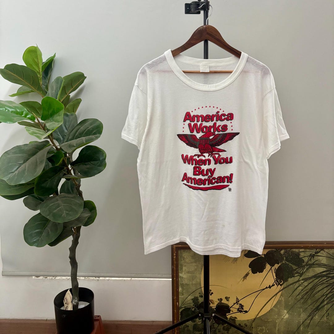 Vintage America Works When You Buy American Shirt / ILGWU Paper Thin ...